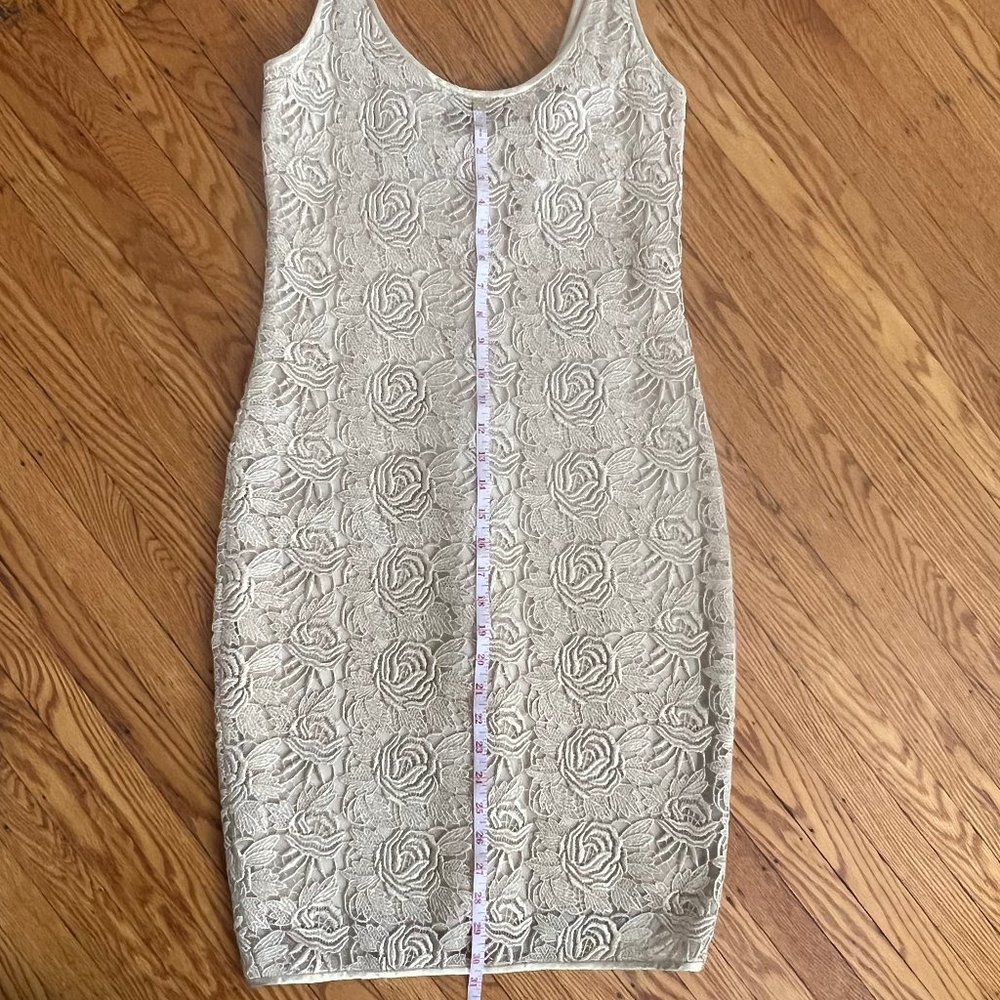 Tom And Linda Platt Embroidered Gold Dress - Gem